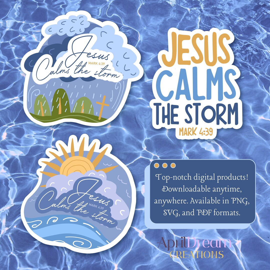 Jesus Calms the Storms Inspirational Print | Faith-based Home Decor ...