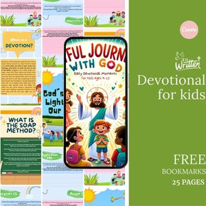Devotions for Kids Printable Daily Journal for Kids Edit-in-canva Free ...