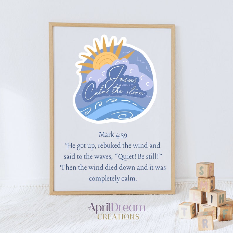 Jesus Calms the Storms Inspirational Print | Faith-based Home Decor ...