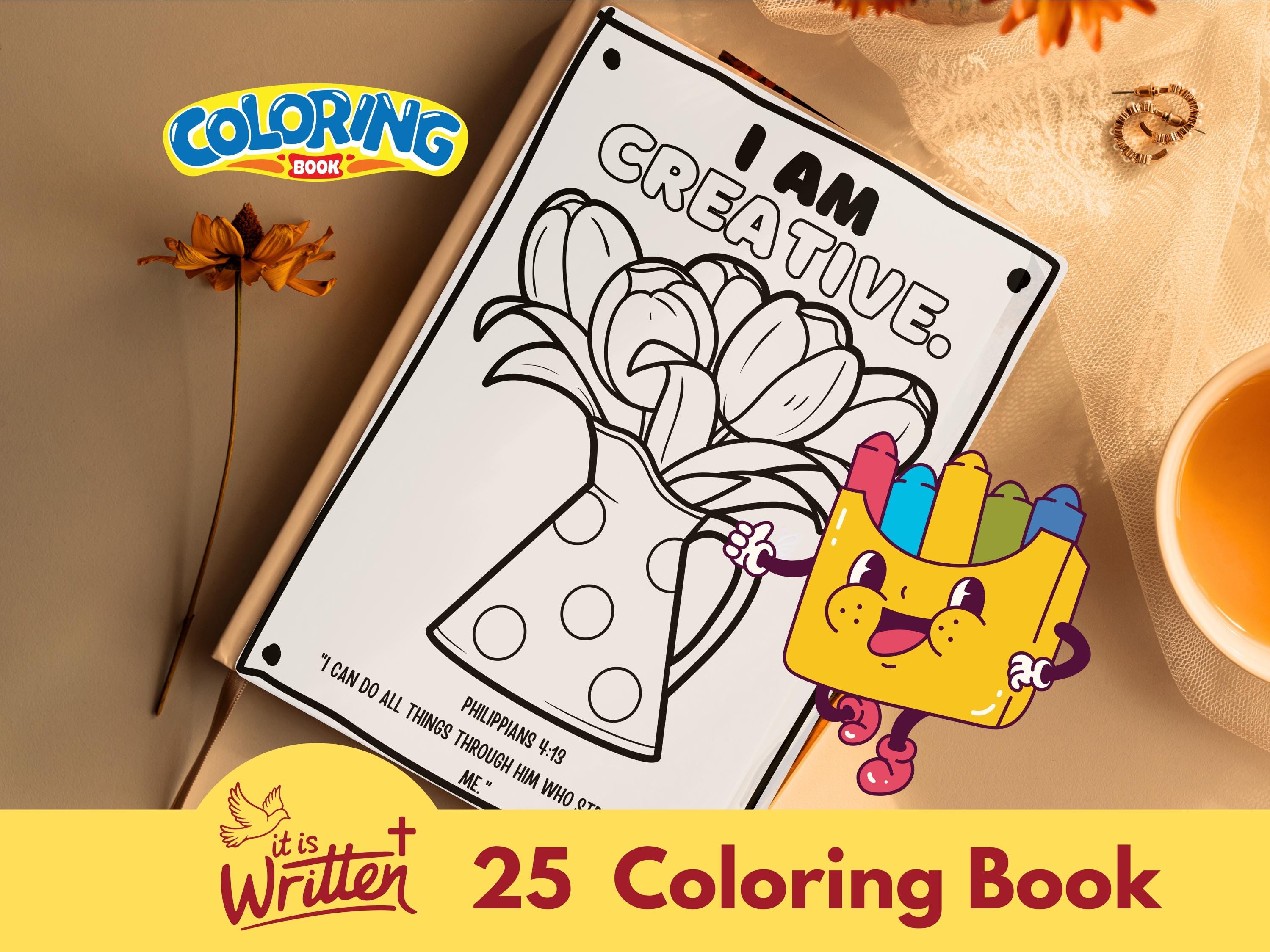 25 Printable Positive Affirmation Cards to Color for Kids, Motivational ...