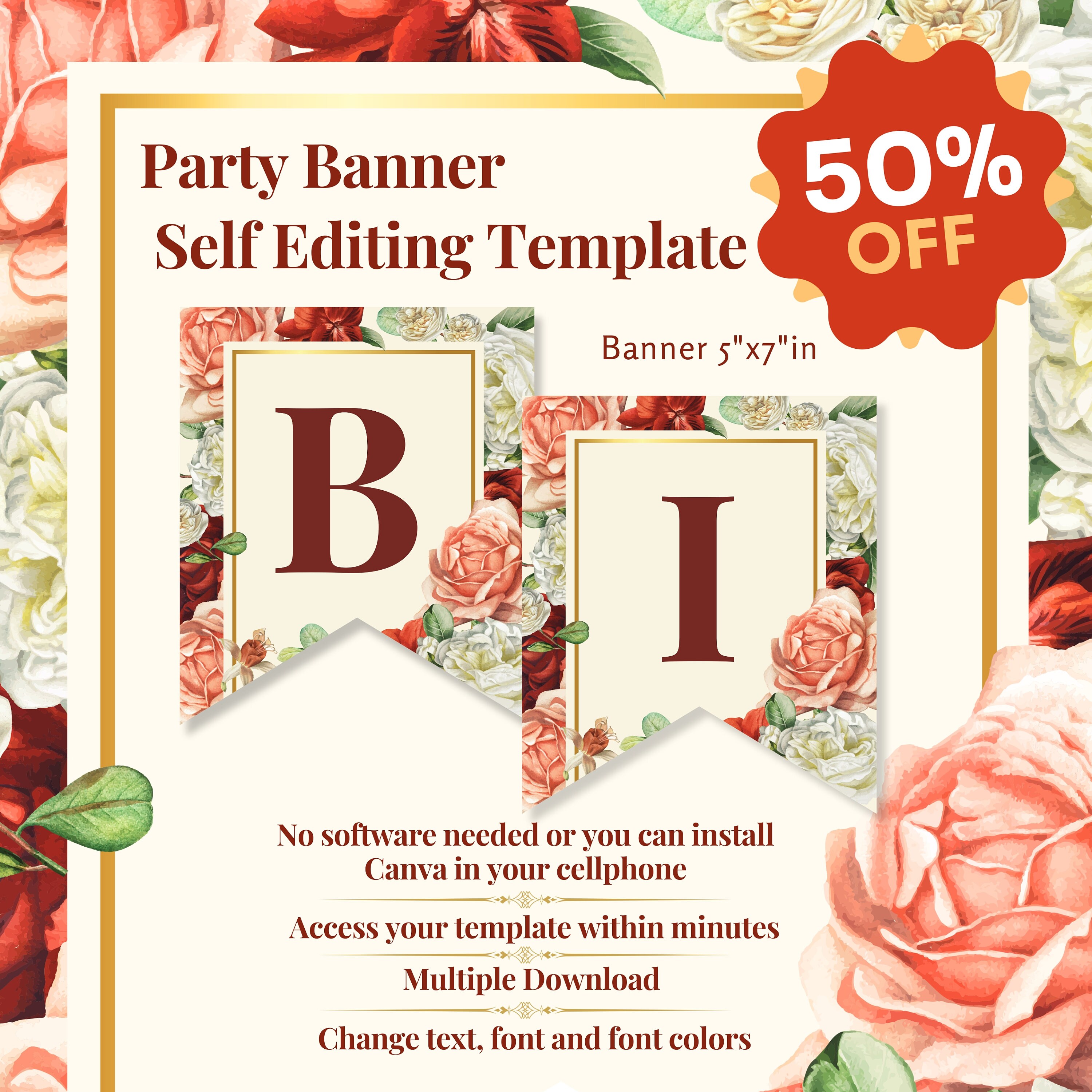 Cute Printable Banner, Birthday Party,shower Decoration,event Decor ...