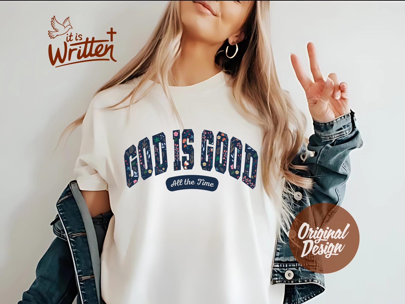 God is Good Christian Hat PNG: Floral Baseball Cap Sublimation Design ...