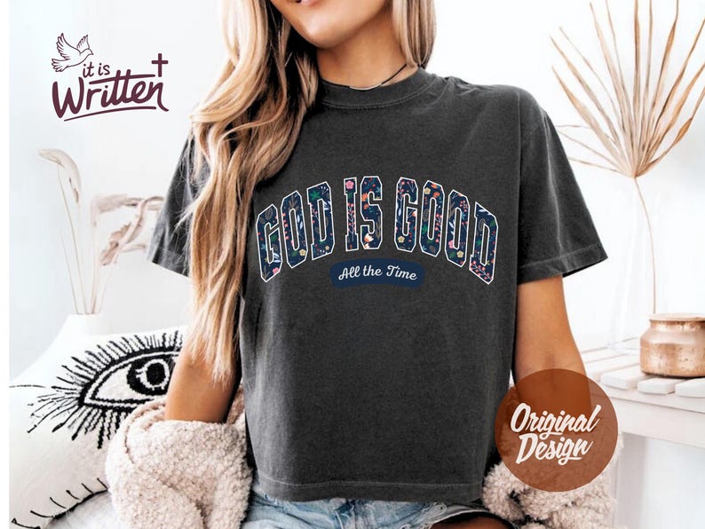 God is Good Christian Hat PNG: Floral Baseball Cap Sublimation Design ...