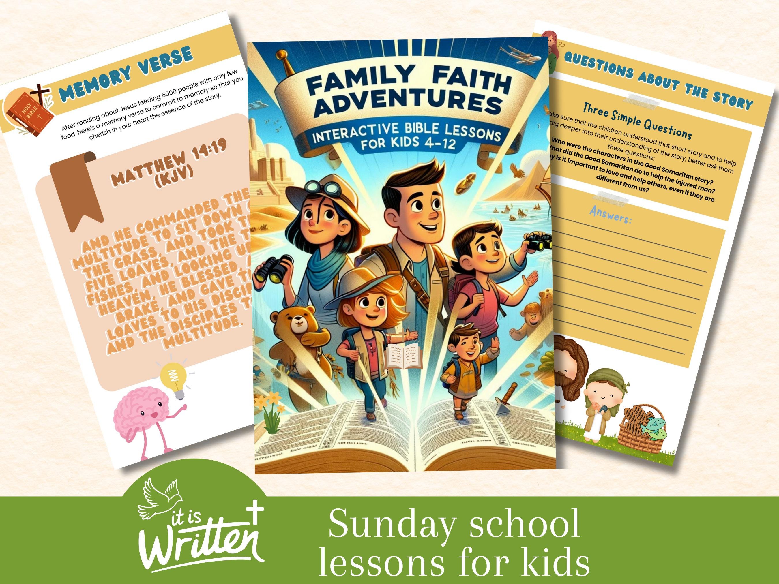 Faith Bible Worksheets Sunday School Lessons for Kids Printable ...