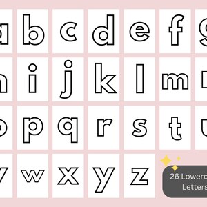 Large Alphabet Letters - Uppercase and Lowercase, Big Letter Templates ...