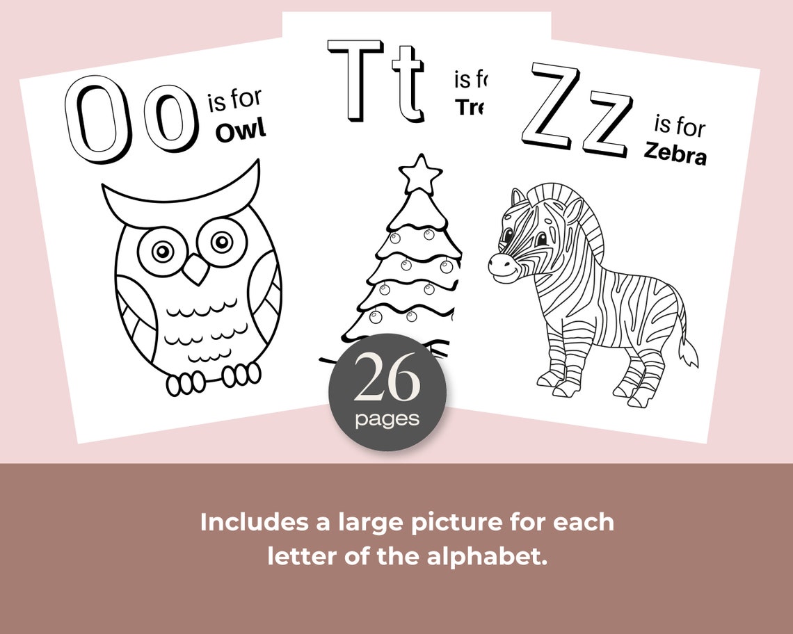 26 Alphabet Coloring Pages, ABC Coloring Book, Alphabet Coloring Pages ...