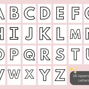 Large Alphabet Letters - Uppercase and Lowercase, Big Letter Templates ...