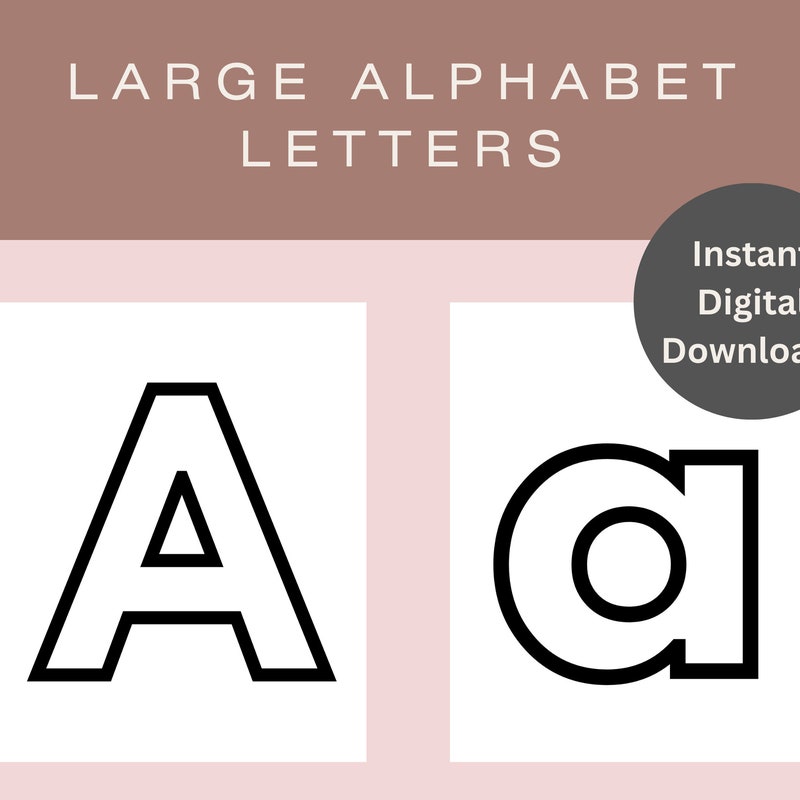 Large Letters Printable - Etsy