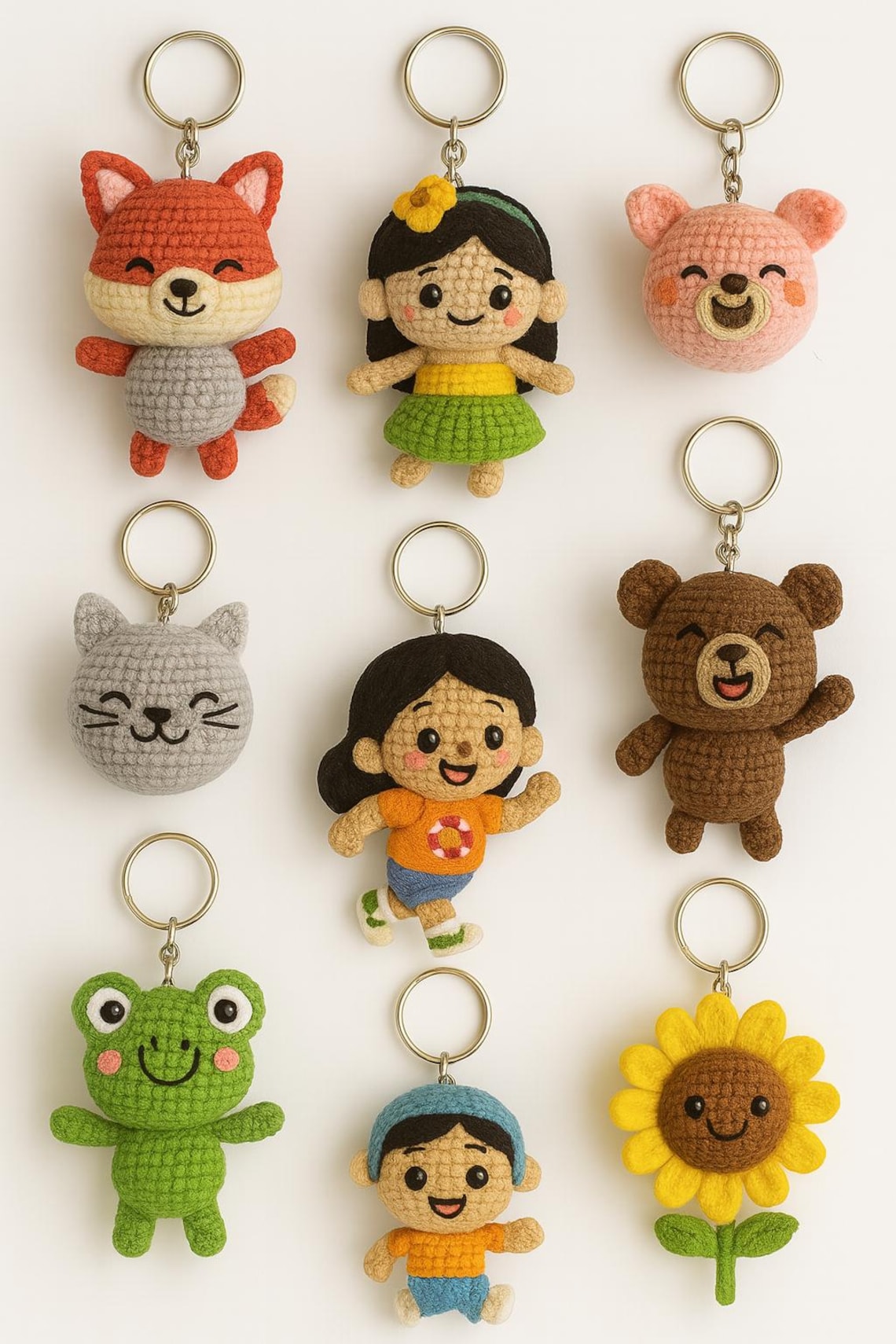 125+ Amigurumi Keychain Crochet Patterns PDF – No-sew Kawaii Plush Toys ...