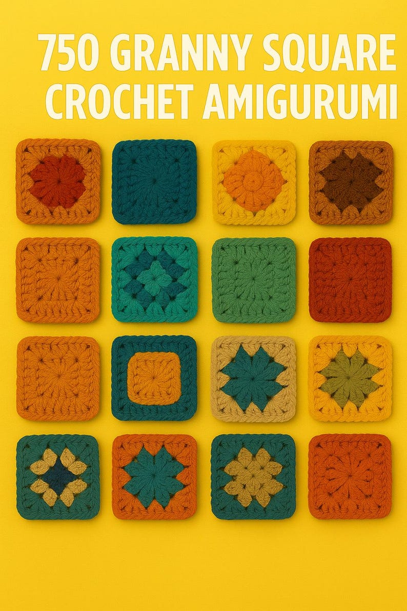 750+ Unique Granny Square Crochet Patterns – PDF Digital Download | DIY ...