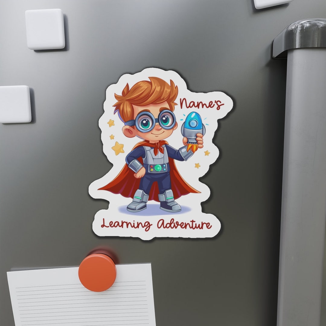 Adventure Boy Magnet, Die-cut Magnet, Back to School Gift, Laptop ...