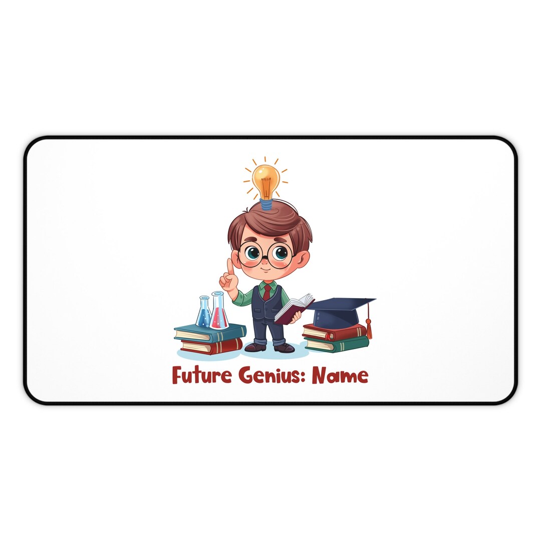 Personalized Future Genius Desk Mat, Back to School Gift, Anime Desk ...