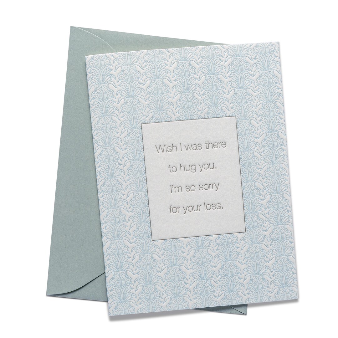 Hug Sympathy | Sympathy | Letterpress Greeting Card - Etsy