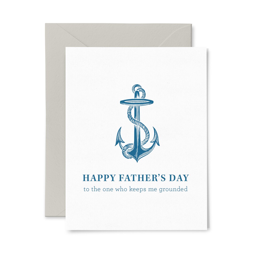 Anchor | Father's Day | Letterpress Greeting Card - Etsy