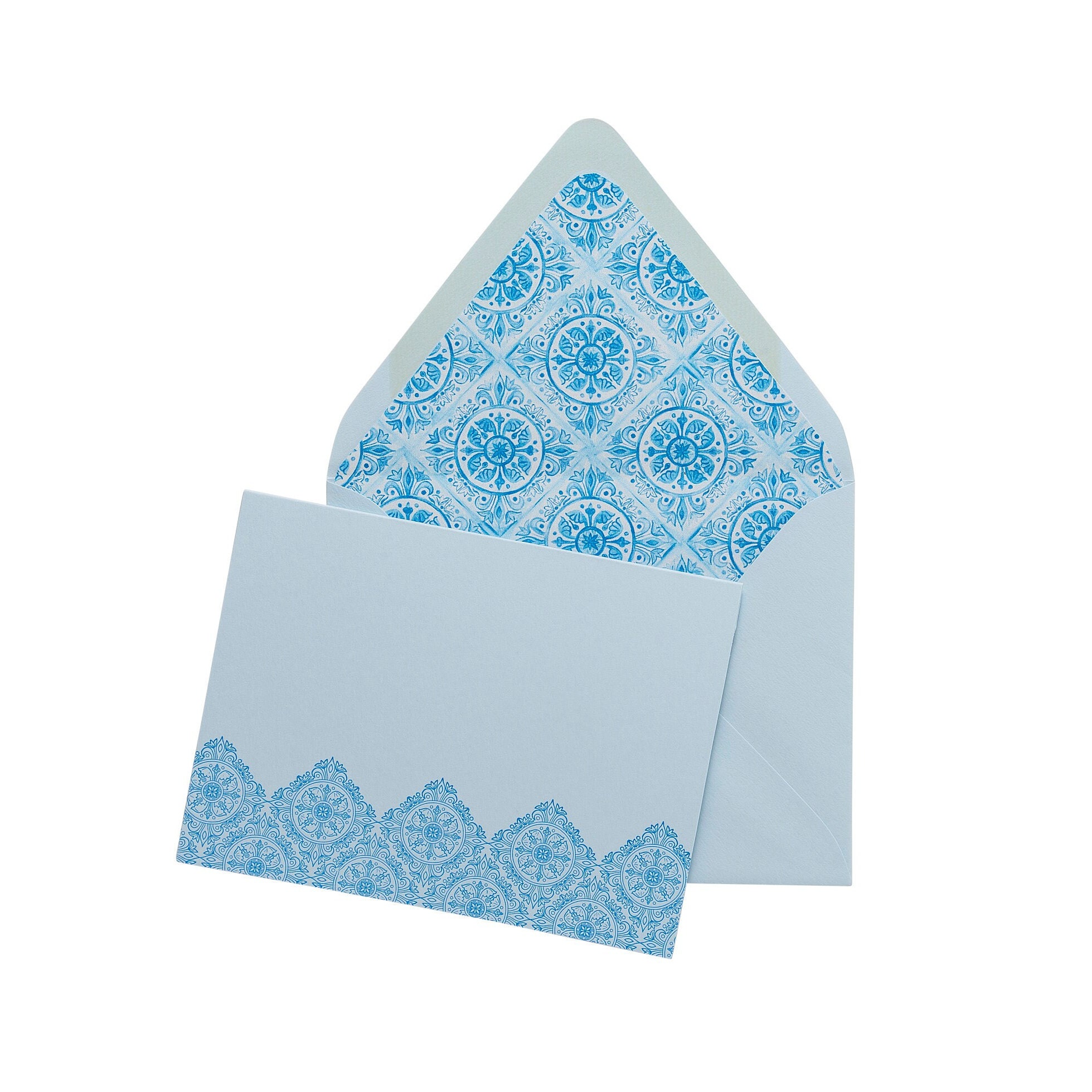 Folded Fancy Notecards Set | Tile - Etsy