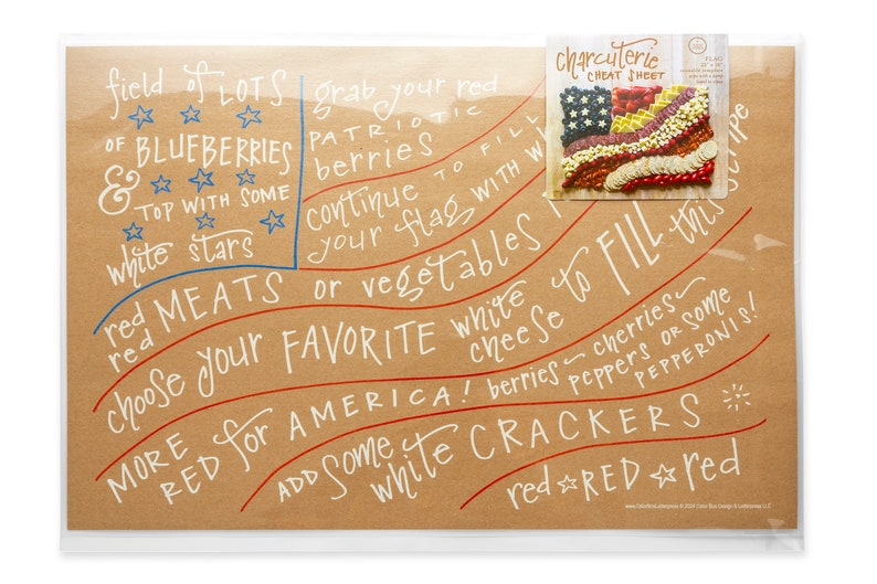 Charcuterie Cheat Sheet | Flag - Etsy