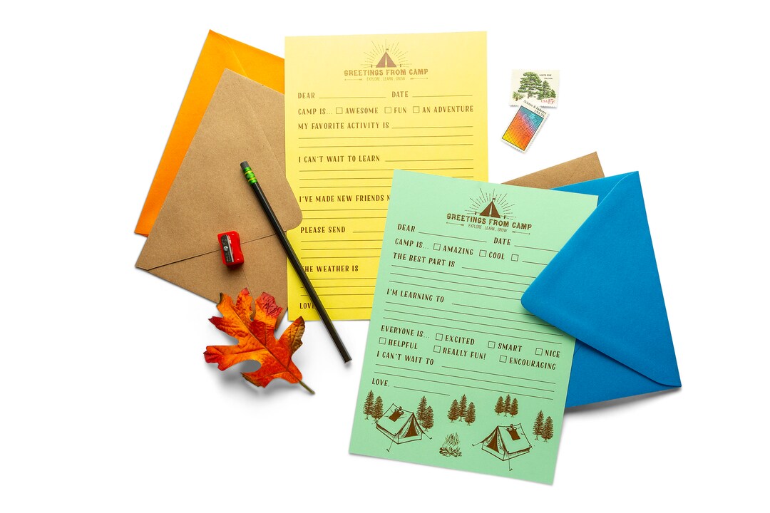 Kid Kit | Letterpress Camp Notes - Etsy