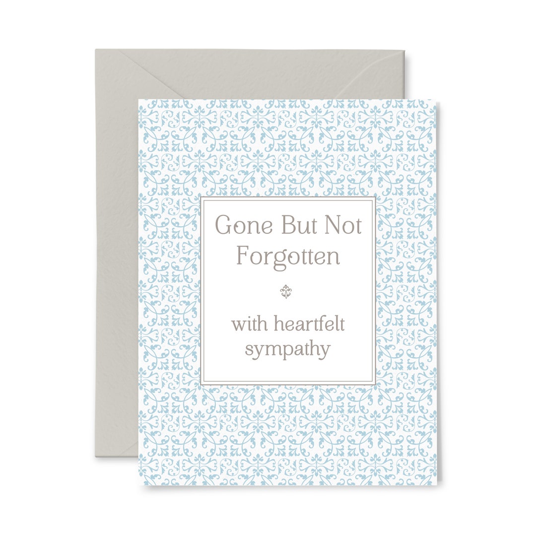 Gone but Not Forgotten Sympathy Letterpress Greeting Card - Etsy