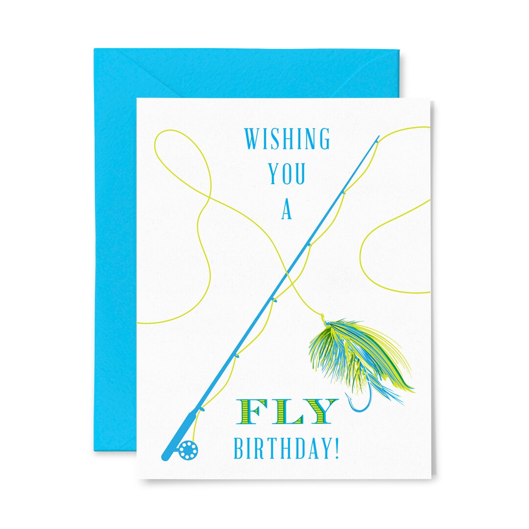 Fly Birthday Birthday Letterpress Greeting Card - Etsy