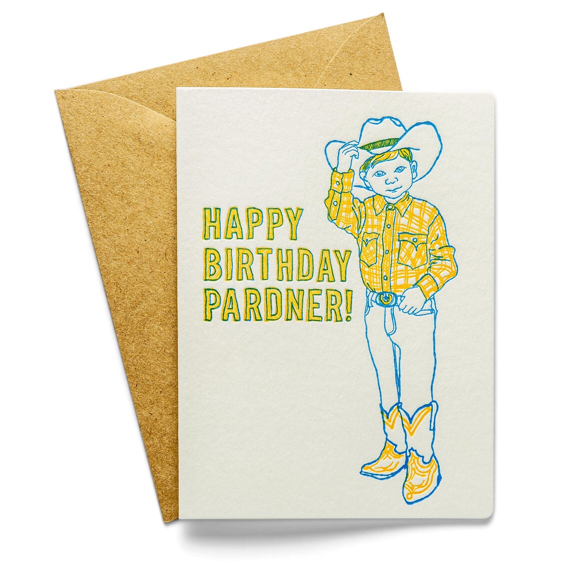 Happy Birthday Pardner | Birthday | Letterpress Greeting Card - Etsy