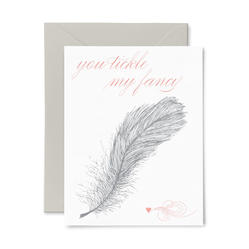 You Tickle My Fancy | Love | Letterpress Greeting Card - Etsy