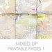 Mixed Up Printable Digital Background and Journal Papers No. 1 | Etsy