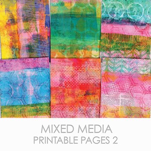 Mixed Media Printable Digital Background and Journal Papers No. 2 Junk ...