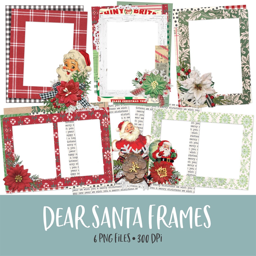 Dear Santa Frames Clip Art - Etsy