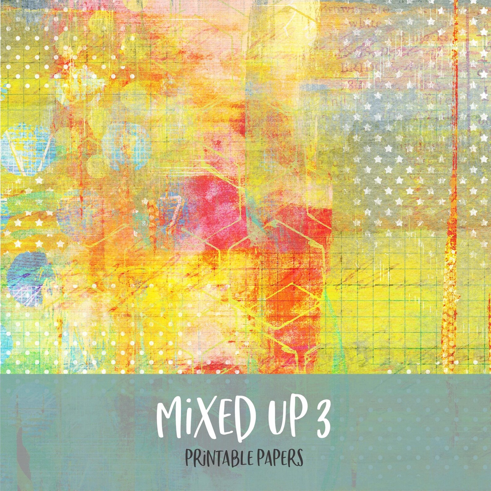 Mixed up Printable Digital Background and Journal Papers No. 3 Junk ...