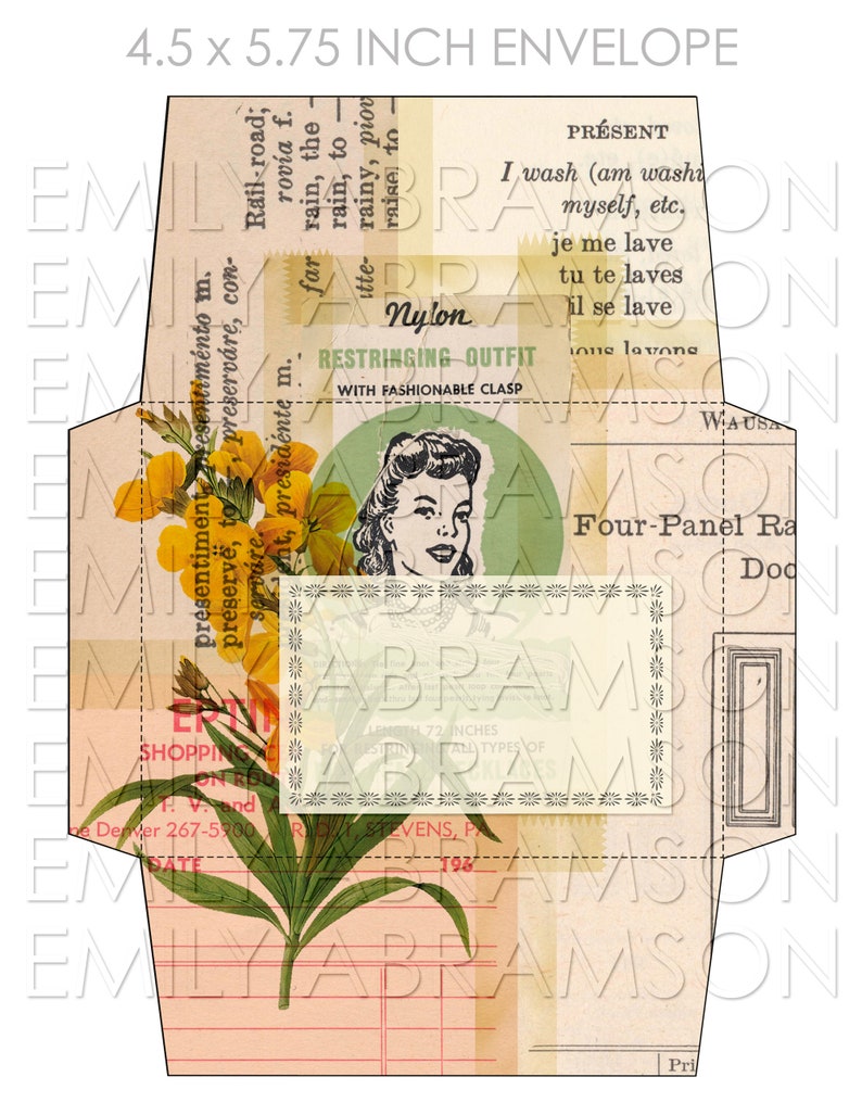Printable Envelope Collage Sheet No. 26 - Etsy
