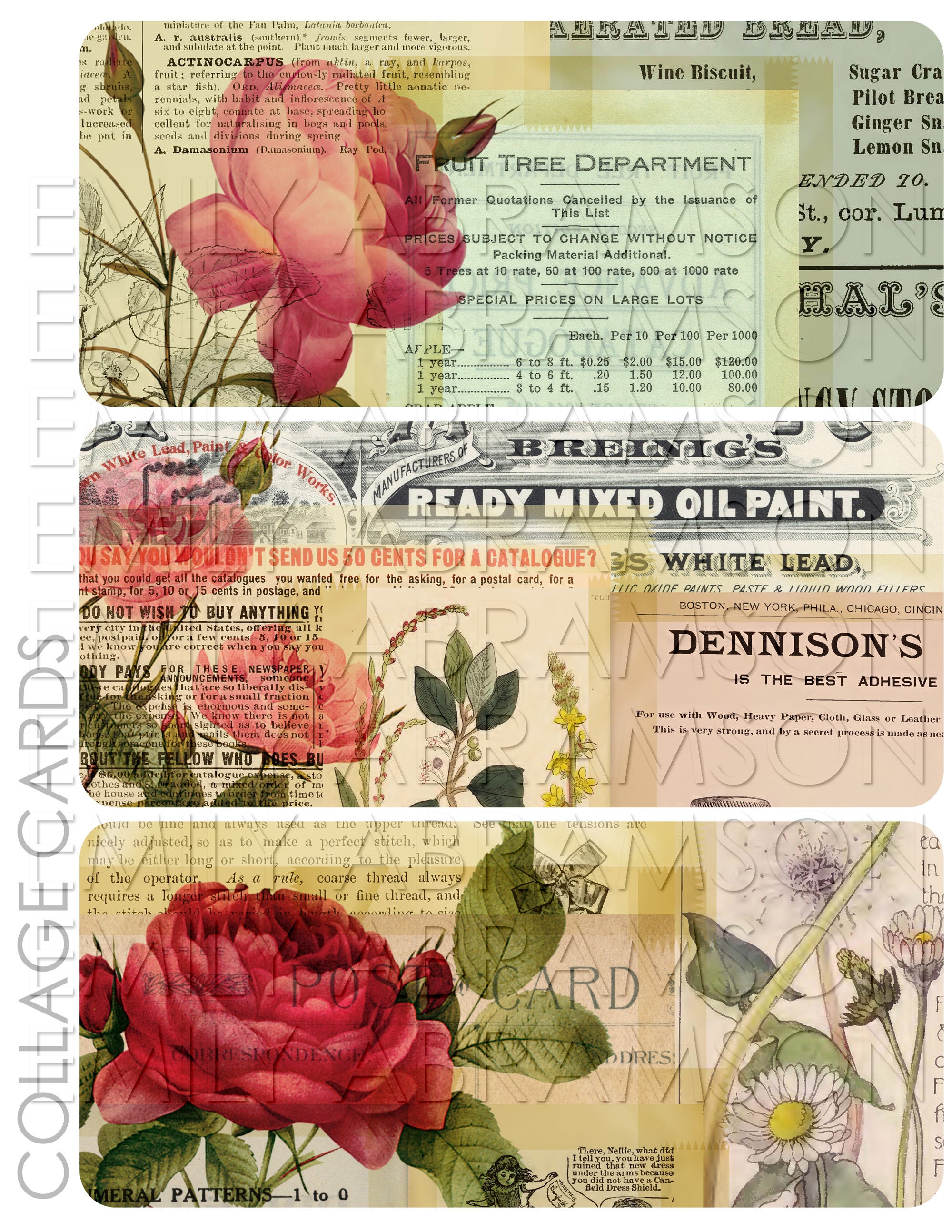 Collage Cards Printable Ephemera 8 for Junk Journaling - Etsy
