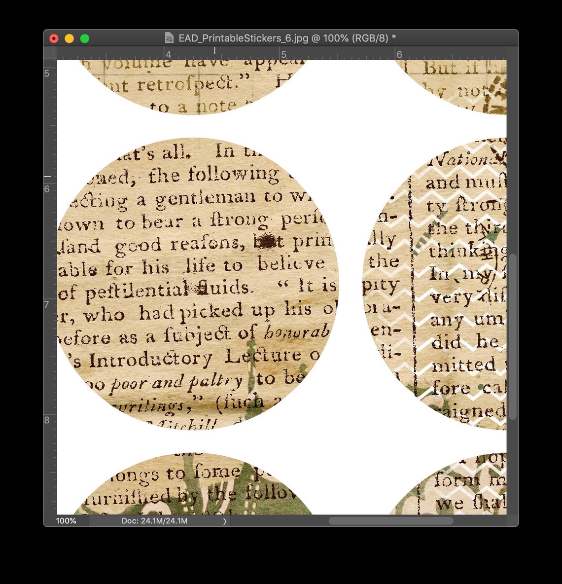 Printable Circle Stickers Collage Sheet No. 6 for Junk - Etsy