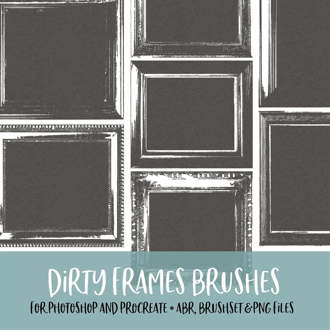 Dirty Frames Photoshop and Procreate Brushes With PNG Files for ...
