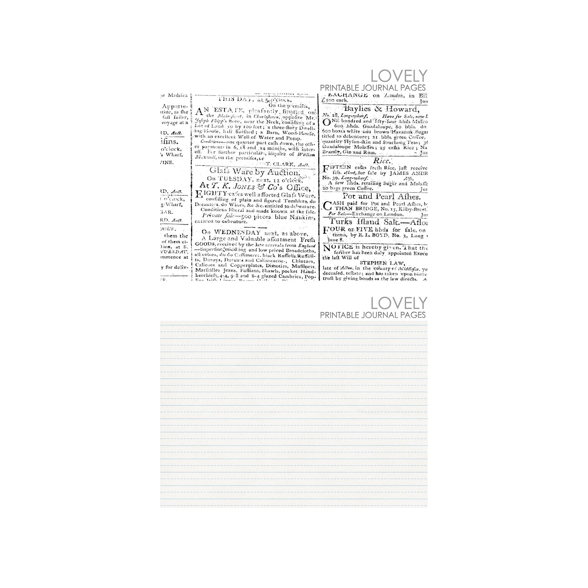 Lovely Digital Printable Junk Journal Kit | Etsy