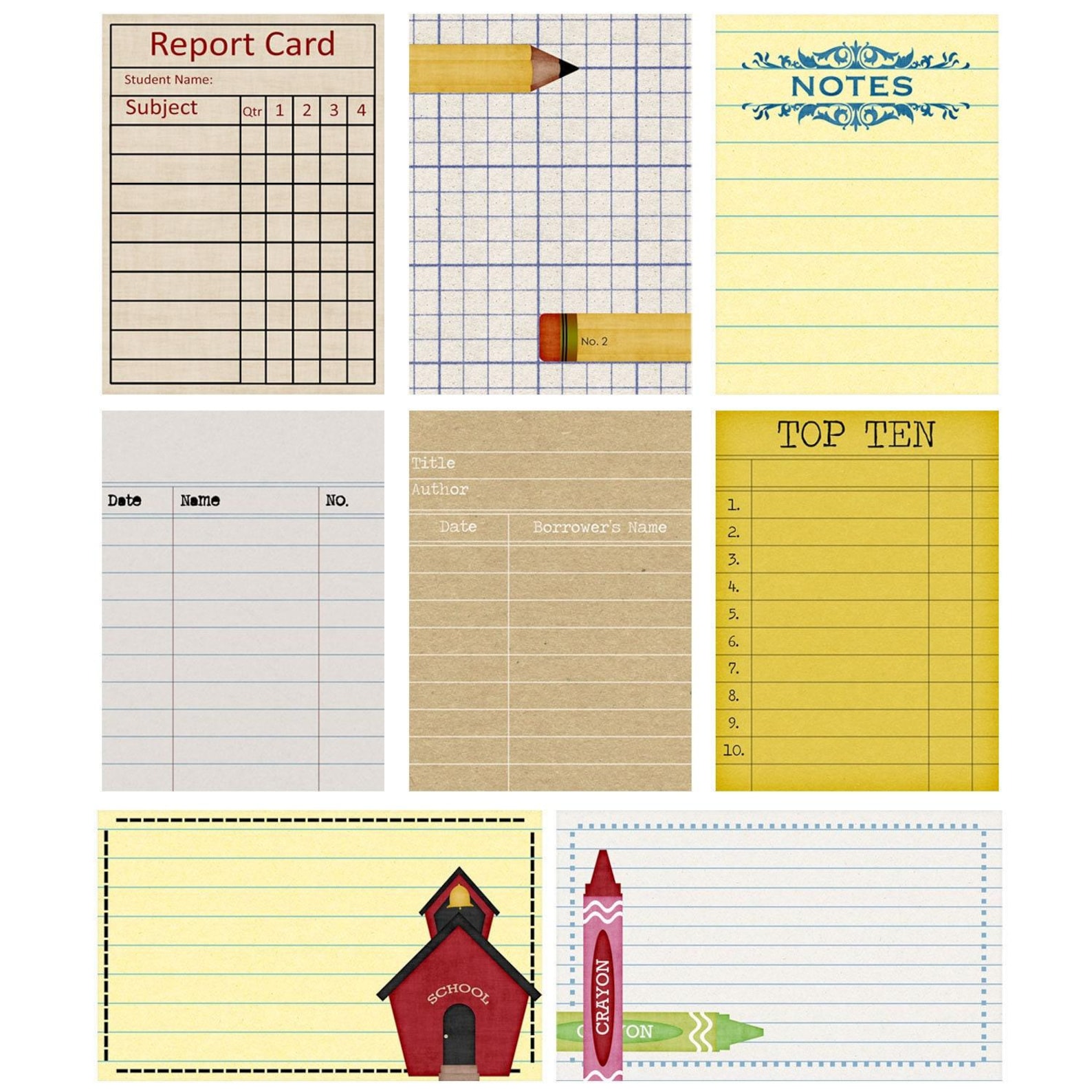 Classified School Themed Journaling Cards for Junk Journaling - Etsy