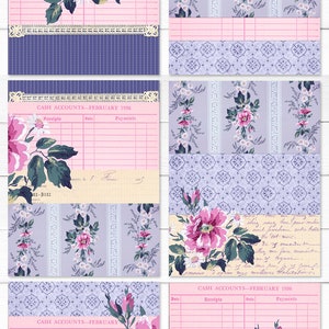 Posie Printable Digital Background and Journal Papers Junk Journal Kit ...