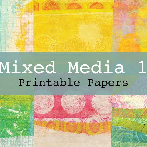 Mixed up Printable Digital Background and Journal Papers No. 3 | Etsy