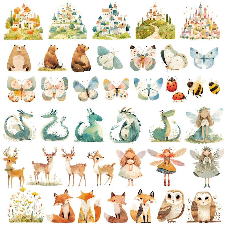 Fairy Tale Clip Art Collection for Personal or Commercial Use - Etsy