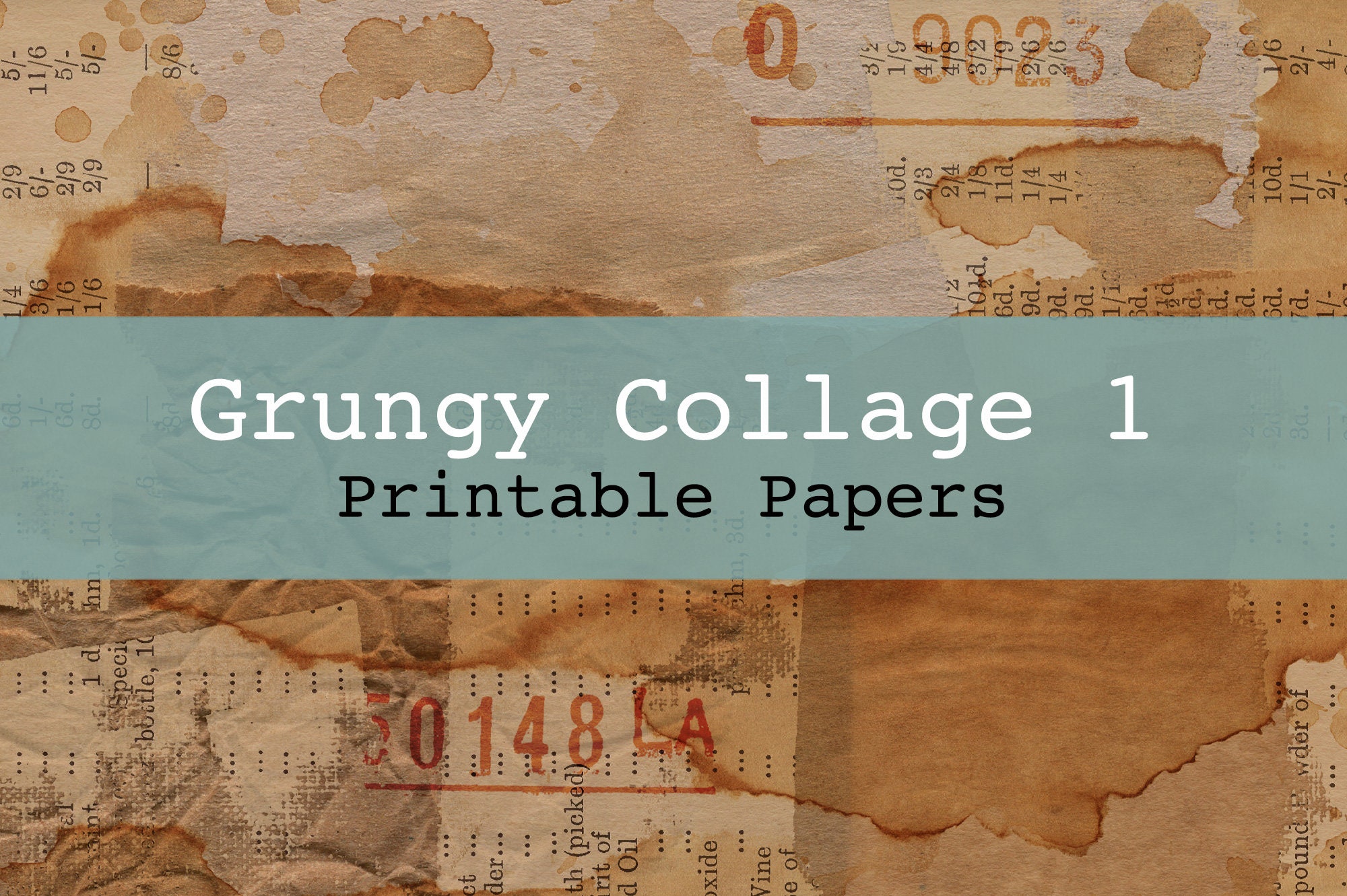 Grungy Collage Printable Digital Background and Journal Papers - Etsy