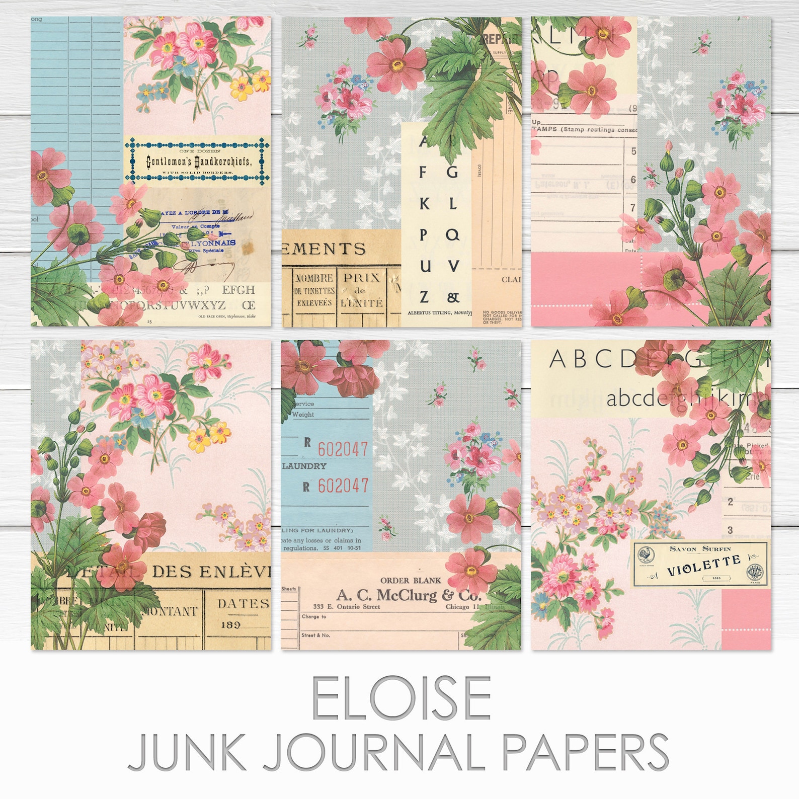 Eloise Wallpaper Collage Printable Digital Background and - Etsy
