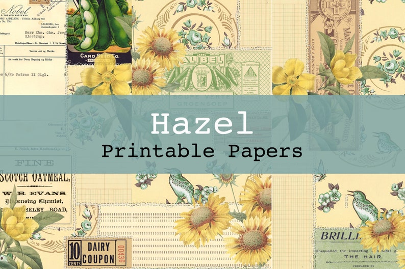 Hazel Wallpaper Collage Printable Digital Background and | Etsy