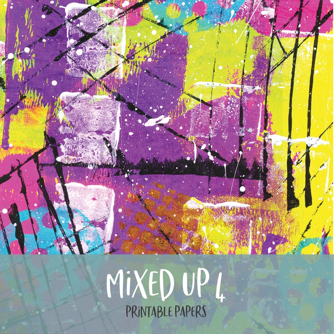 Mixed up Printable Digital Background and Journal Papers No. 4 Junk ...