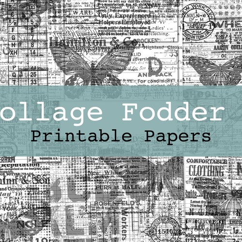 Collage Fodder 2 Printable Digital Background and Journal - Etsy