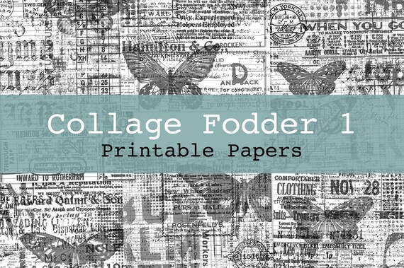 Collage Fodder 1 Printable Digital Background and Journal - Etsy
