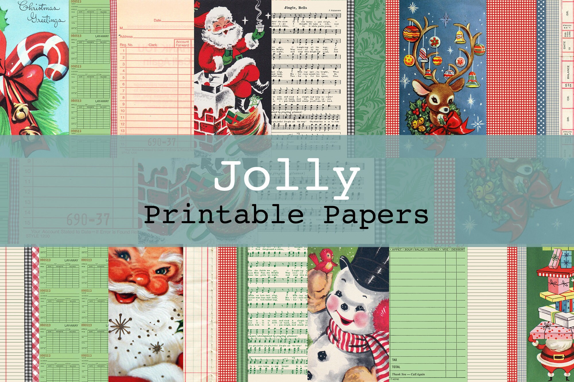 Jolly Printable Digital Background and Journal Papers Junk - Etsy
