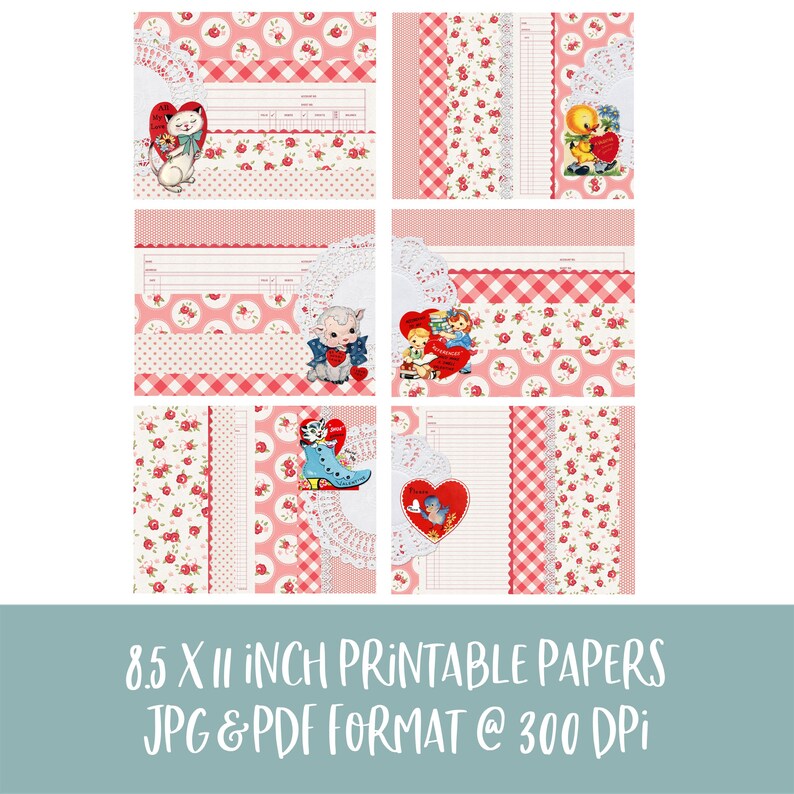 Tickled Pink Digital Printable Junk Journal Kit - Etsy