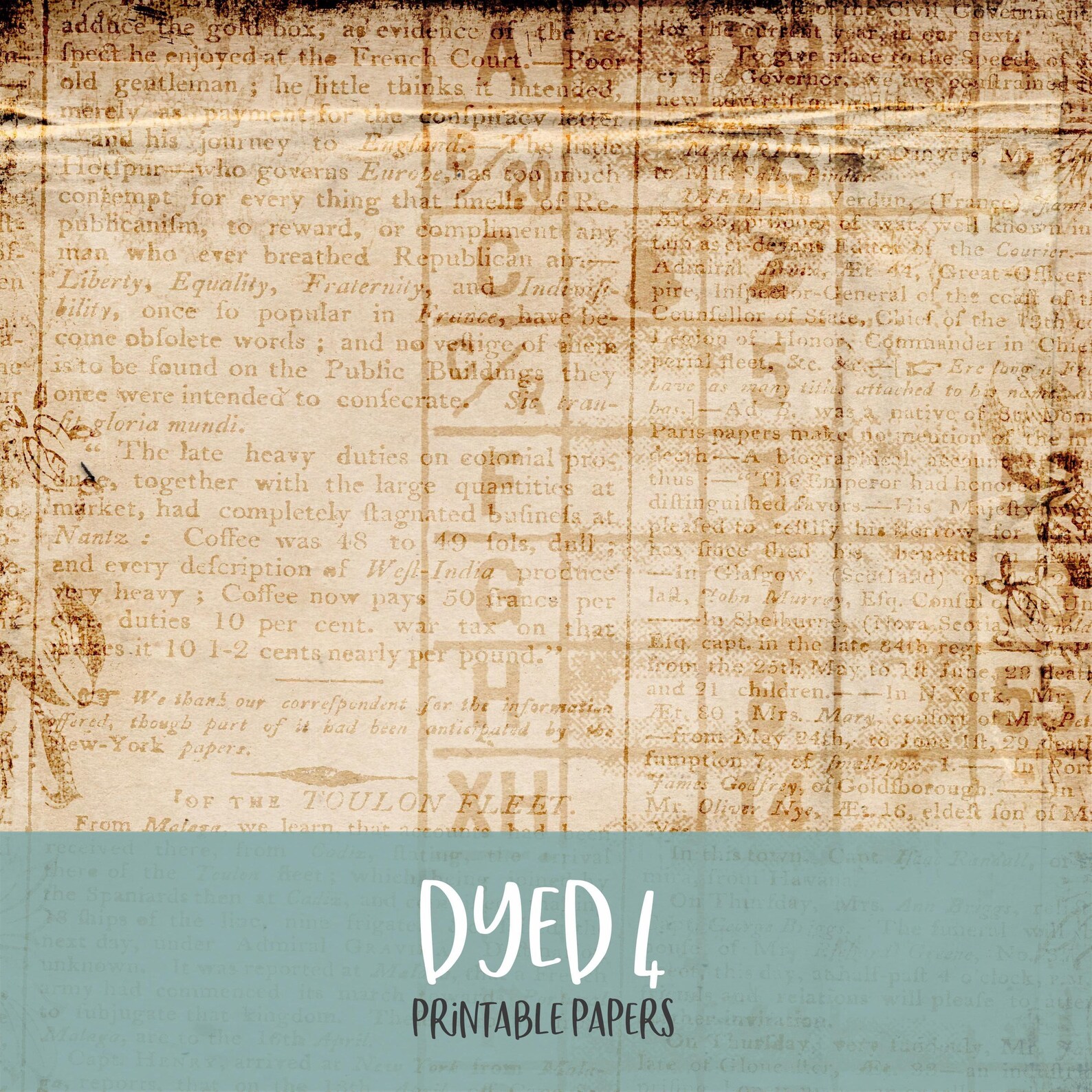 Dyed Printable Digital Background and Journal Papers No. 4 Junk Journal ...
