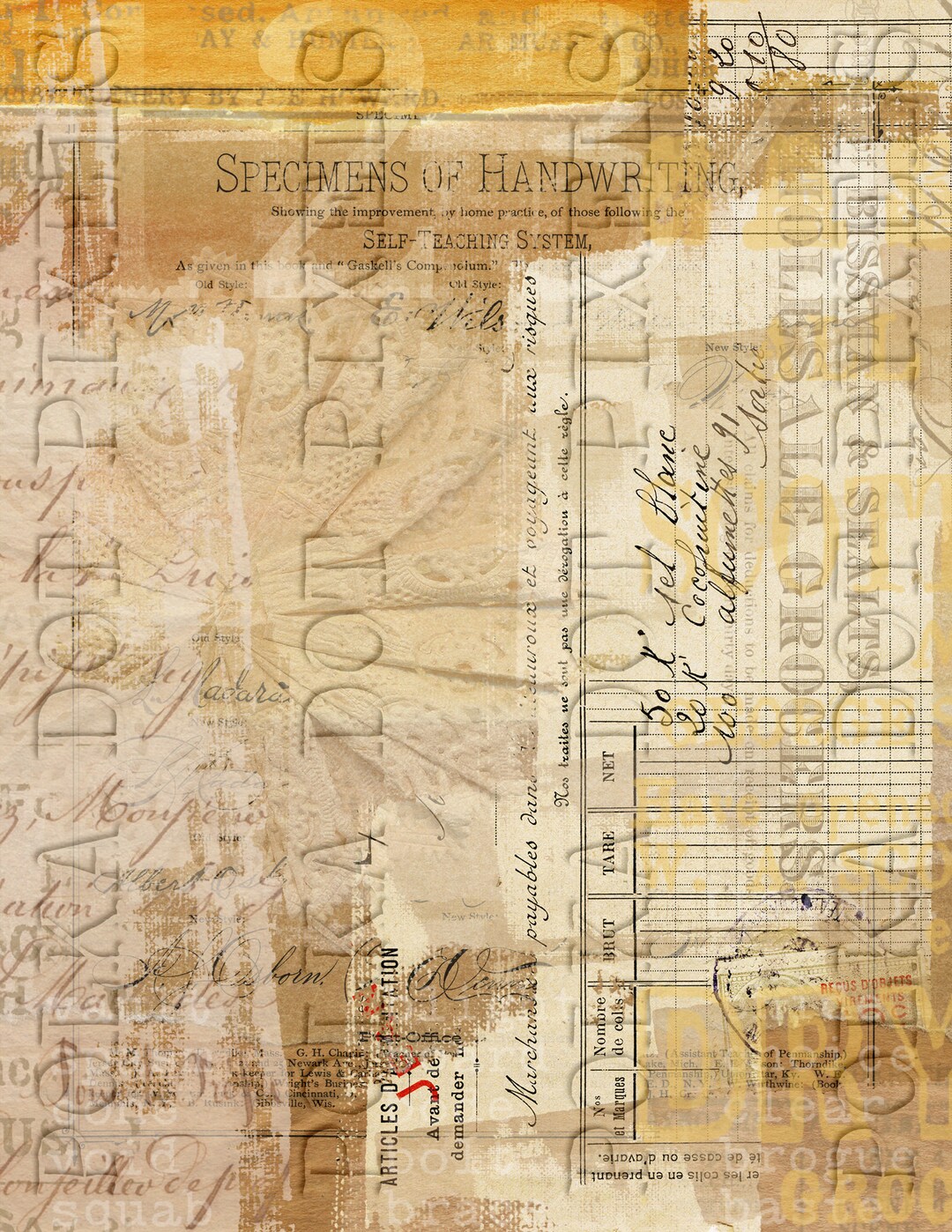 Digital Collage Sheet Printable No. 328 for Junk Journals and Digital ...