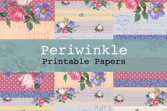 Periwinkle Wallpaper Collage Printable Digital Background and | Etsy