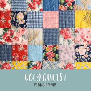Ugly Quilts 1 Printable Digital Background and Journal Papers Junk ...